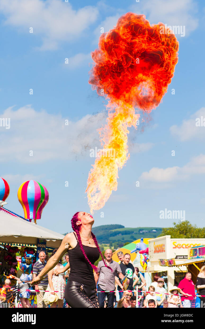 Woman blowing fire hi-res stock photography and images - Alamy