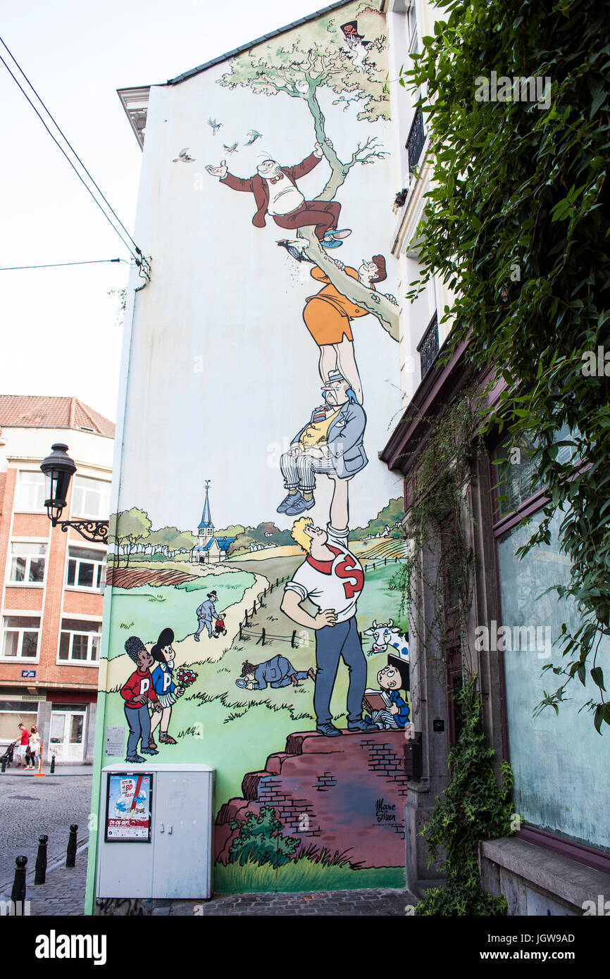 Belgian wall art Stock Photo - Alamy