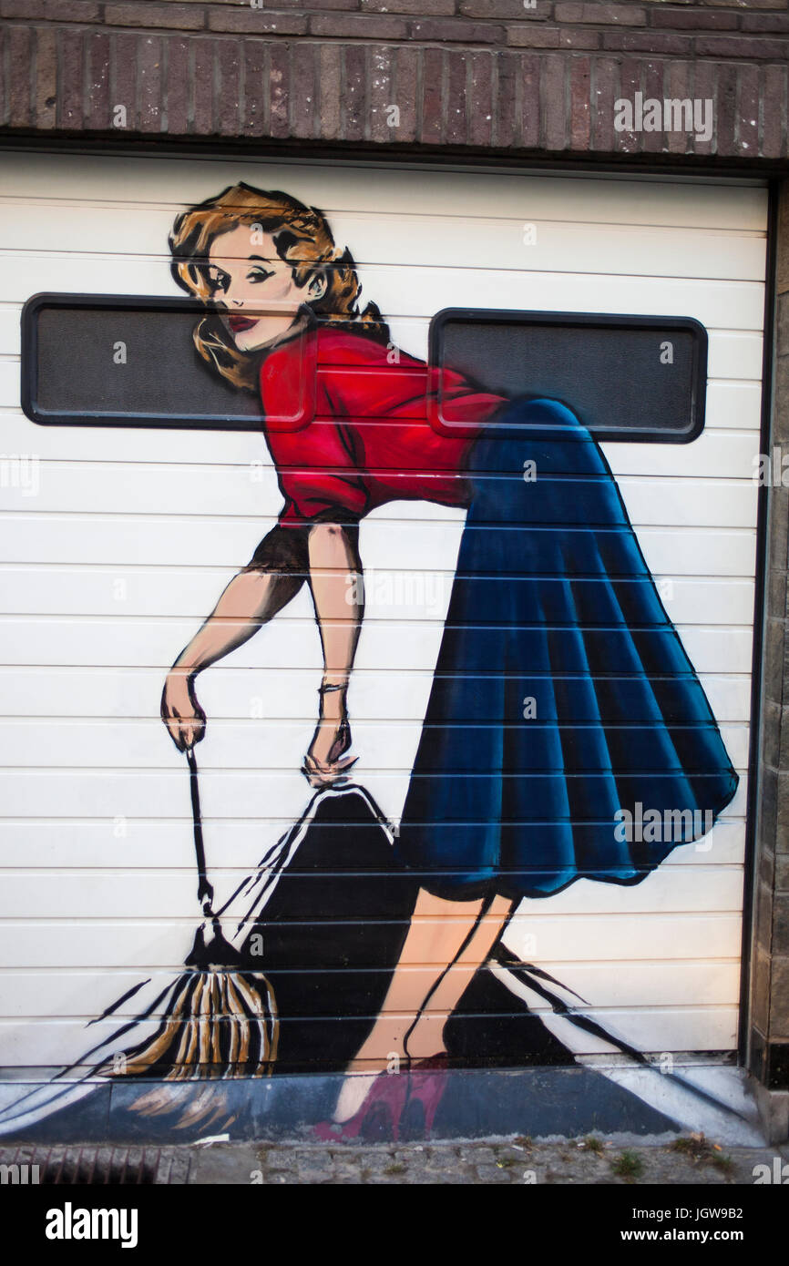 Belgian wall art Stock Photo - Alamy