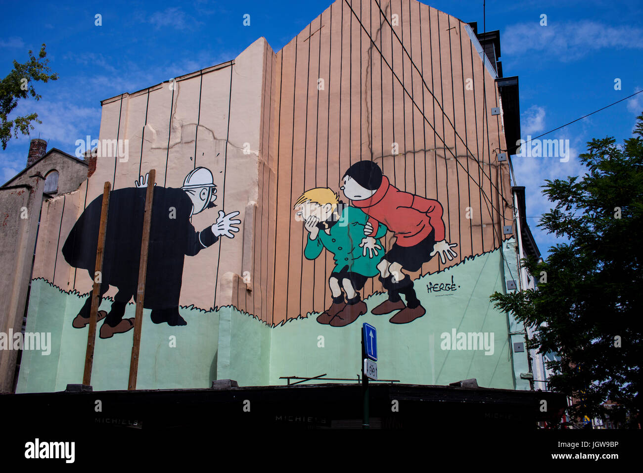 Belgian wall art Stock Photo - Alamy