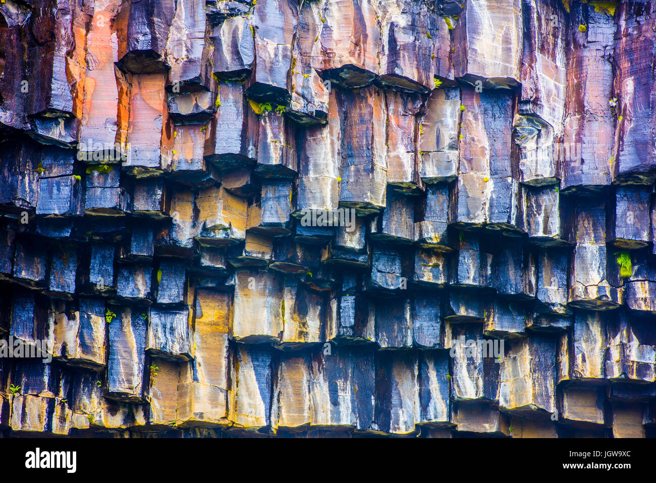 Basalt columns photographed in Iceland Stock Photo - Alamy