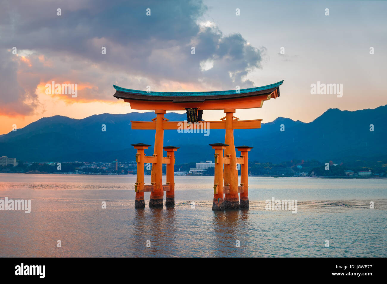 Great floating gate (O-Torii) on Miyajima island near Itsukushima ...