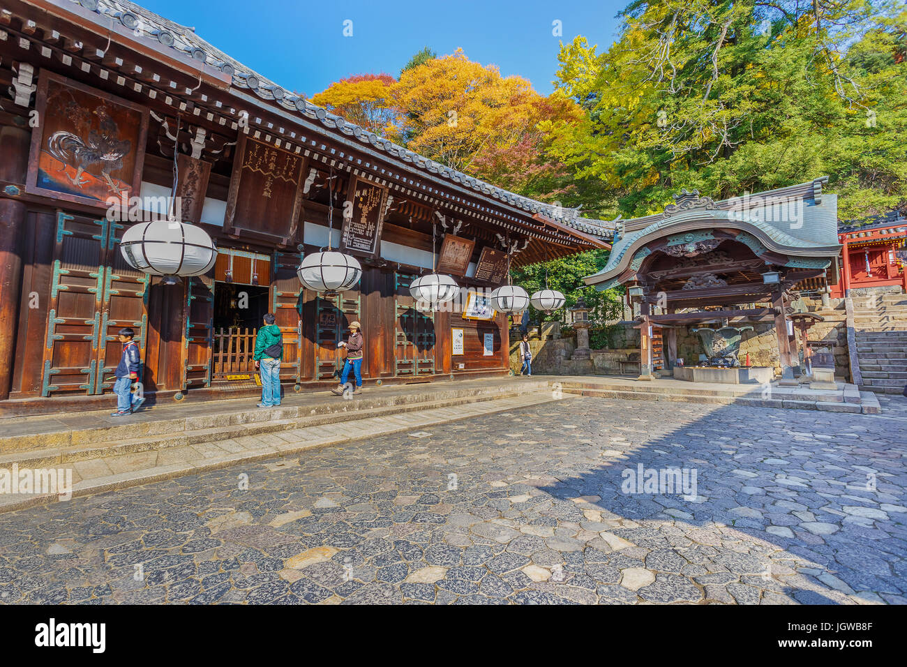 Nigatsu-do Hall at Todai-ji Temple in Nara, Japan Stock Photo - Alamy