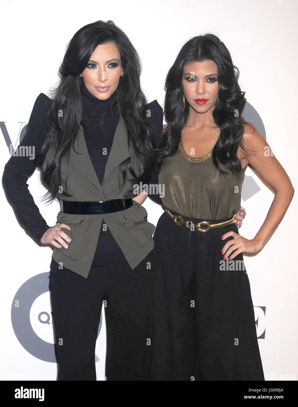 Kim Kardashian and Kourtney Kardashian at the QVC 25 To Watch Party at ...