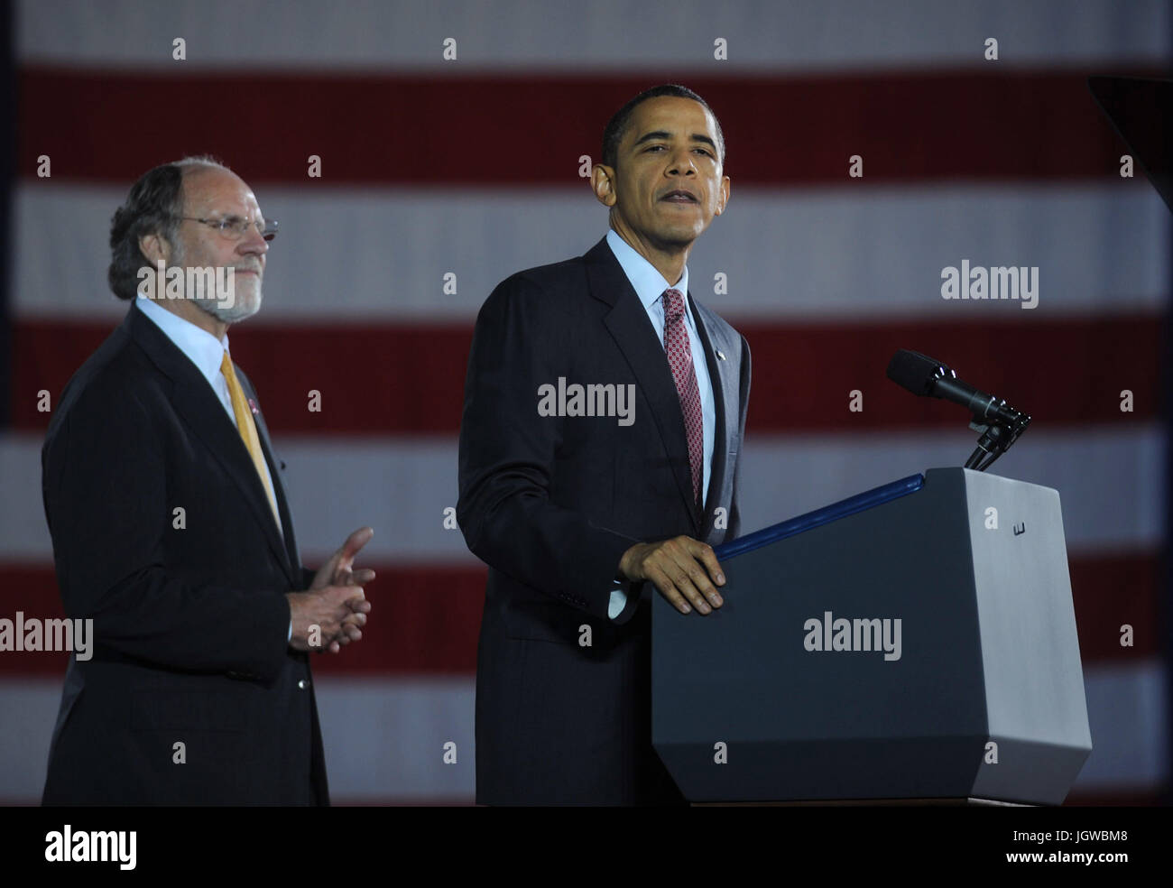 U.S. President Barack Obama at a campaign rally for New Jersery ...