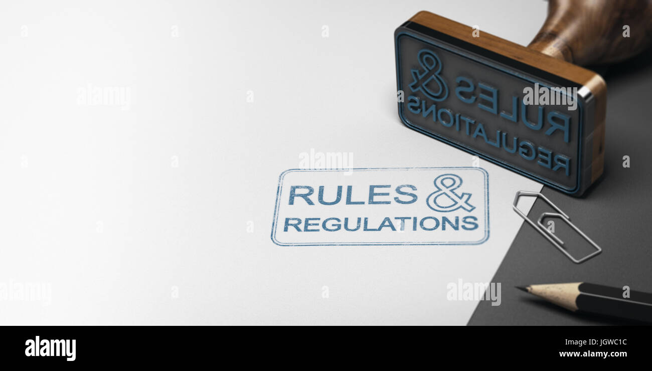3D illustration of a rubber stamp with other office supplies and the ...