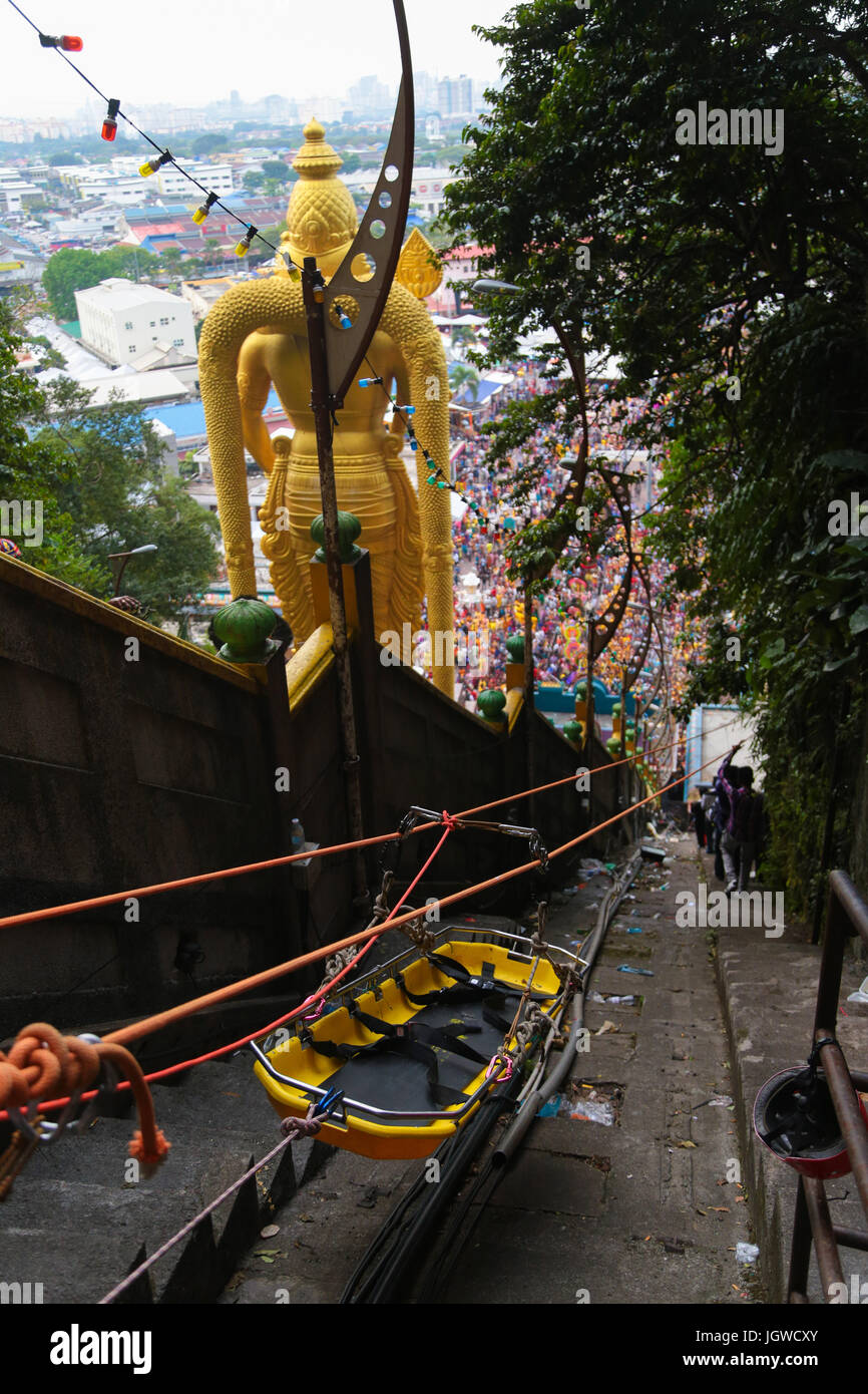 Emergency rescue rack at batu cave temple, Kuala Lumpur Malaysia during ...