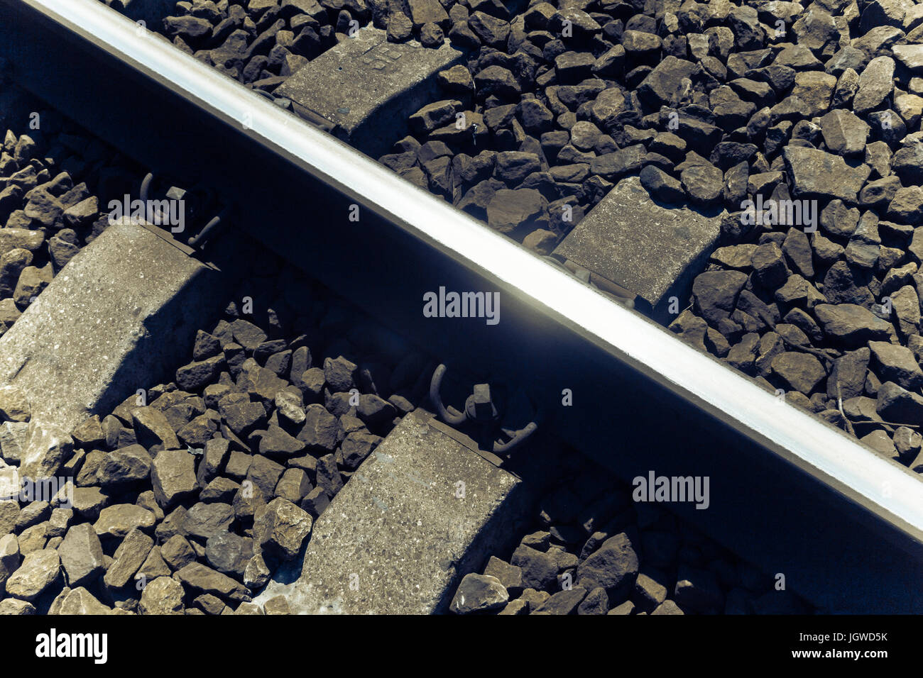 railroad tracks near an old small railroad station Stock Photo - Alamy
