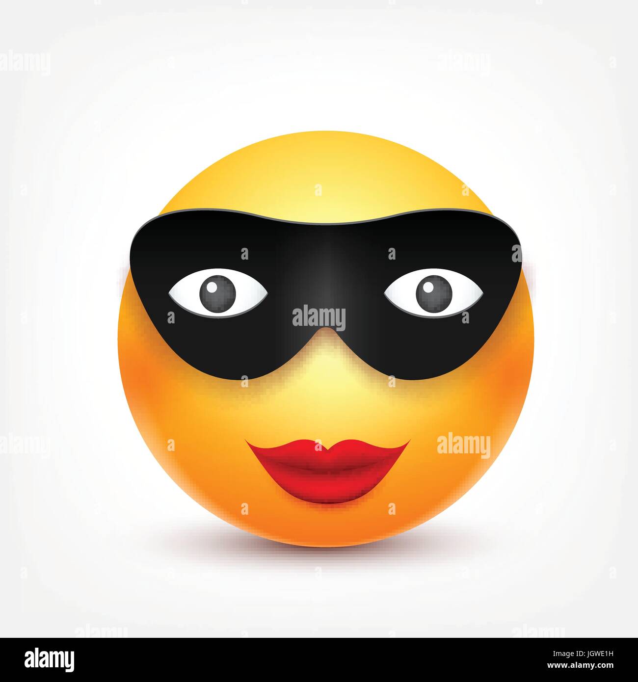 Smiley,emoticon. Yellow face with emotions. Facial expression. 3d ...