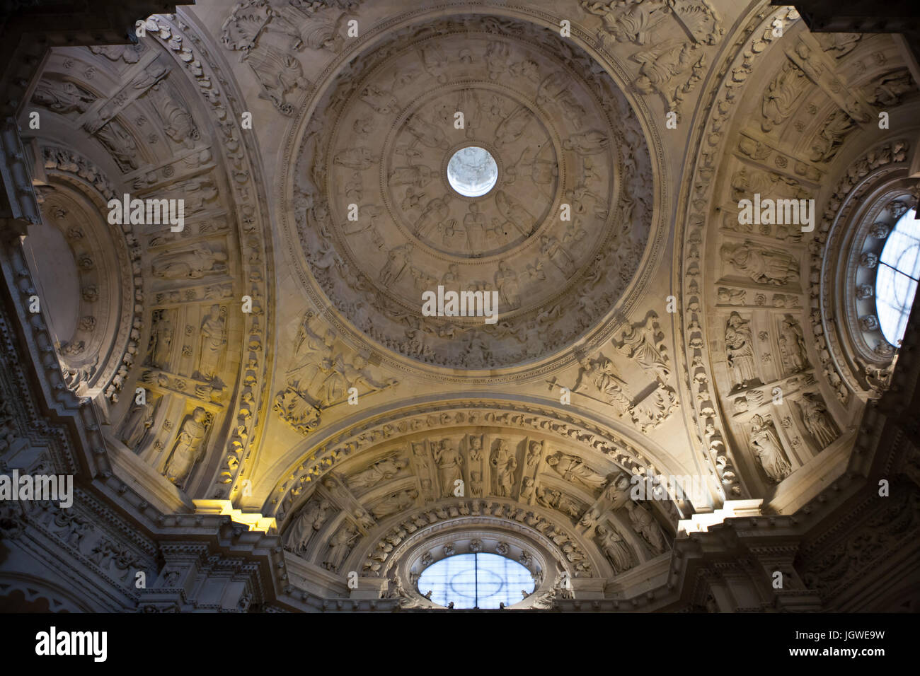 Dome decorated in Plateresque style by Spanish architect Diego de Riaño ...