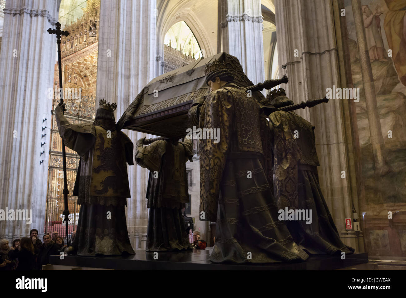 Tomb of Christopher Columbus in the Seville Cathedral (Catedral de ...