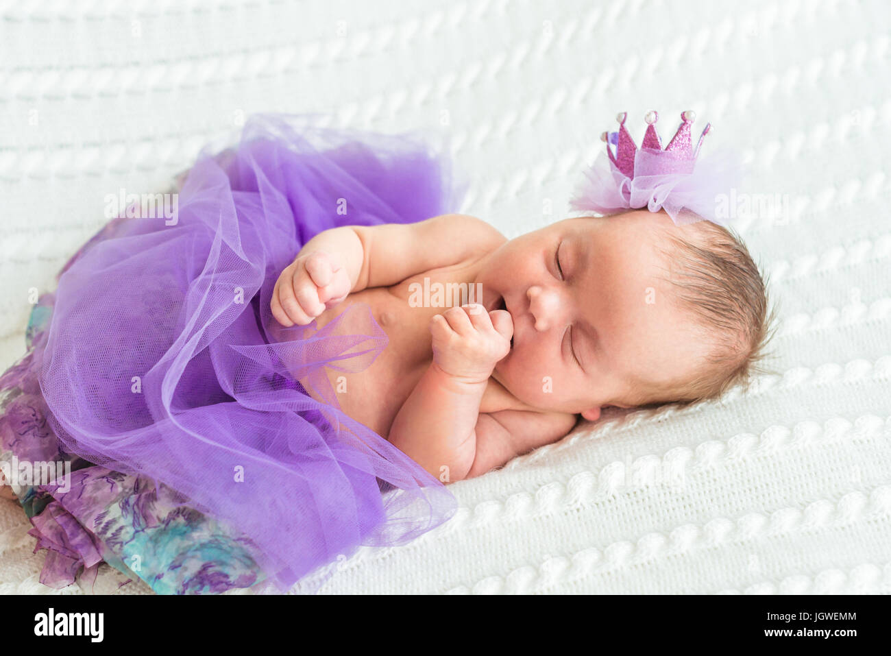 Newborn baby girl princess Stock Photo - Alamy