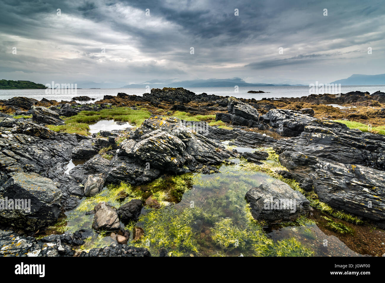 Rocky sea coast near Armadale, Isle of Skye. Scotland Stock Photo - Alamy