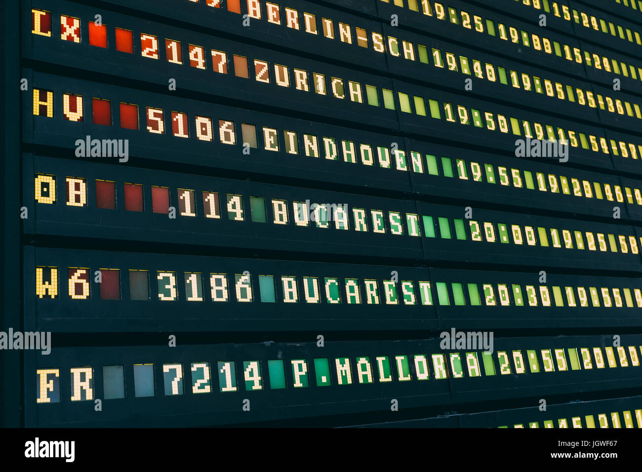 Flight Departure And Arrivals Of Planes Information Board In Airport ...