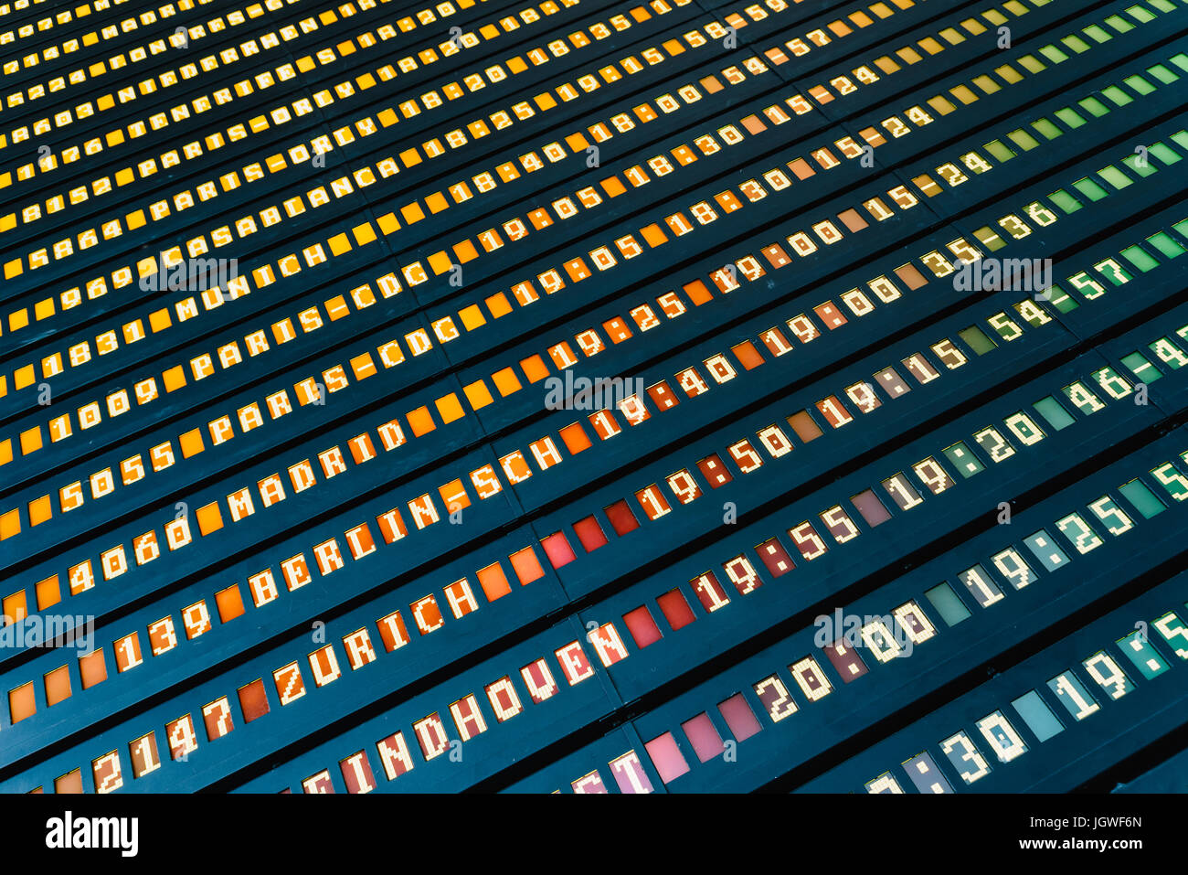 Flight Departure And Arrivals Of Planes Information Board In Airport ...