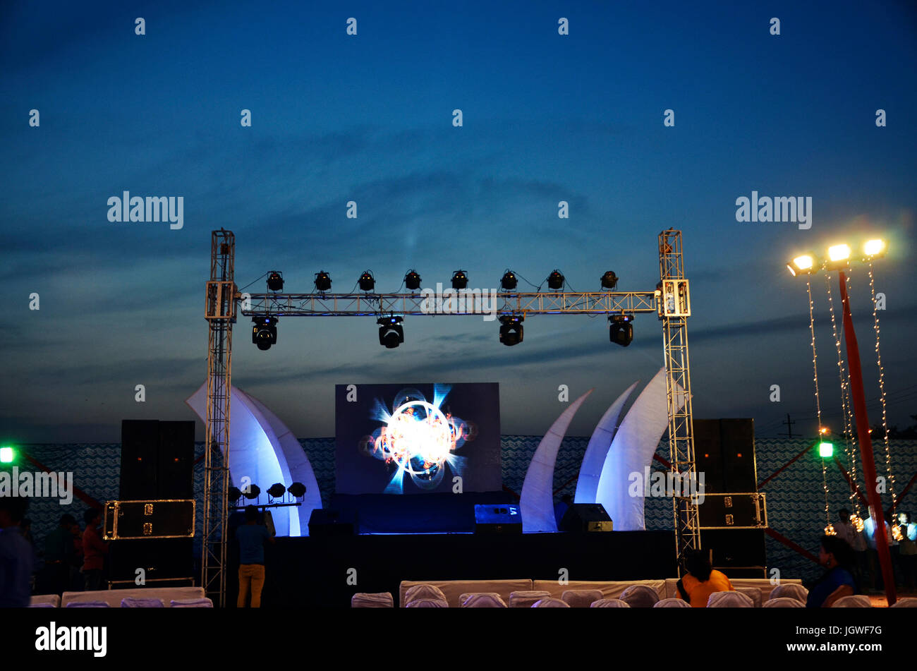 musical night ( before the performance stage Stock Photo - Alamy