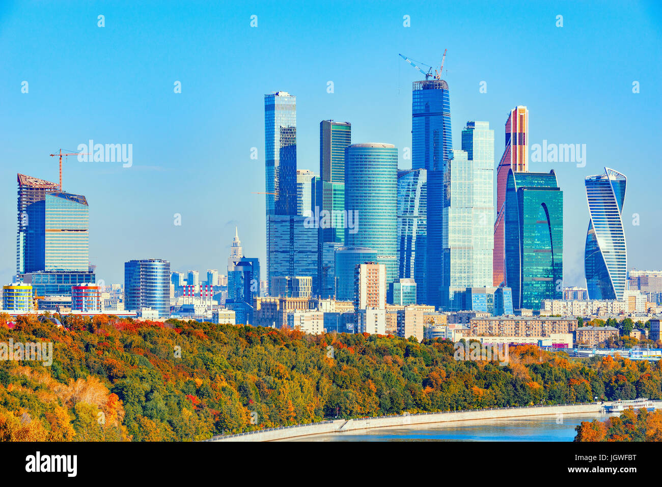 Modern moscow skyline morning hi-res stock photography and images - Alamy