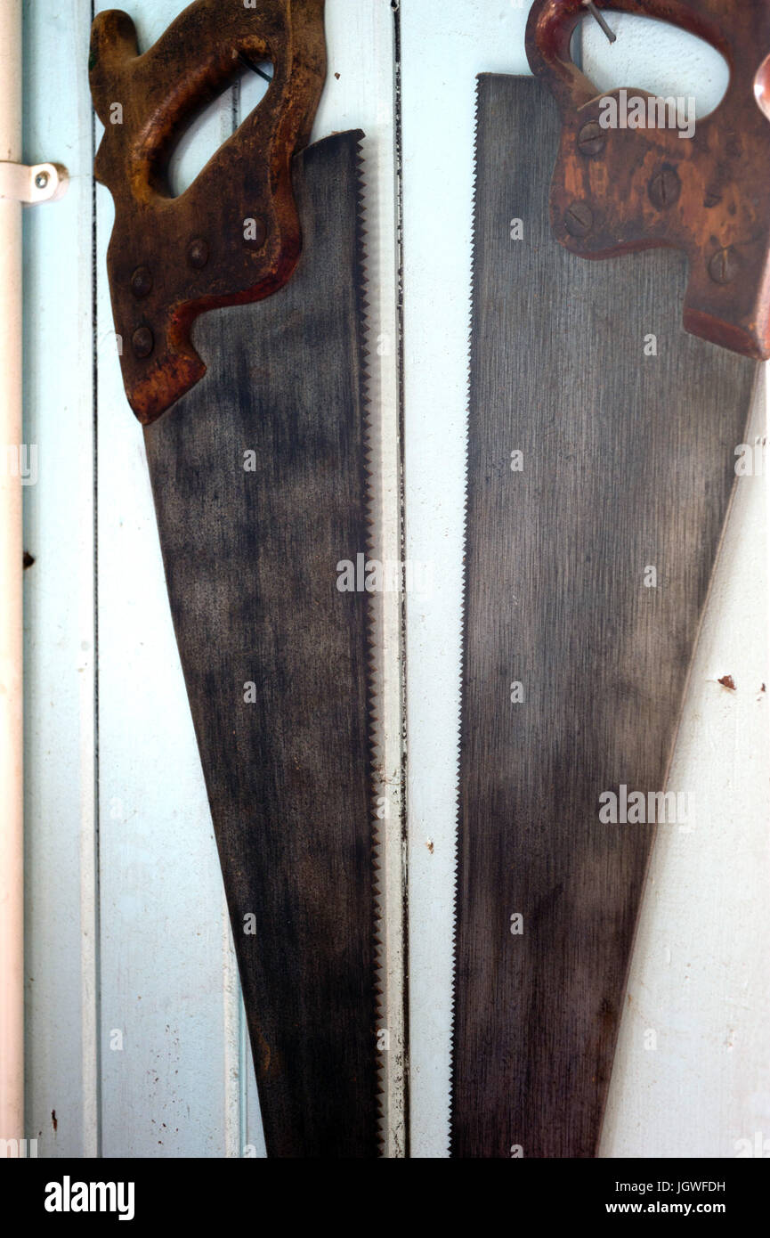 Hand saw hanging hi-res stock photography and images - Alamy