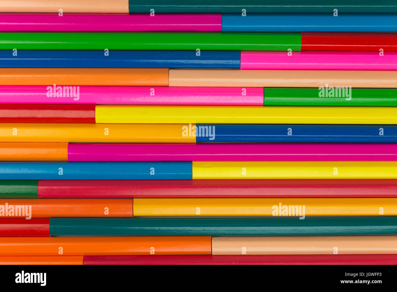 collection-of-coloured-pencils-in-a-horizontal-line-pattern-as