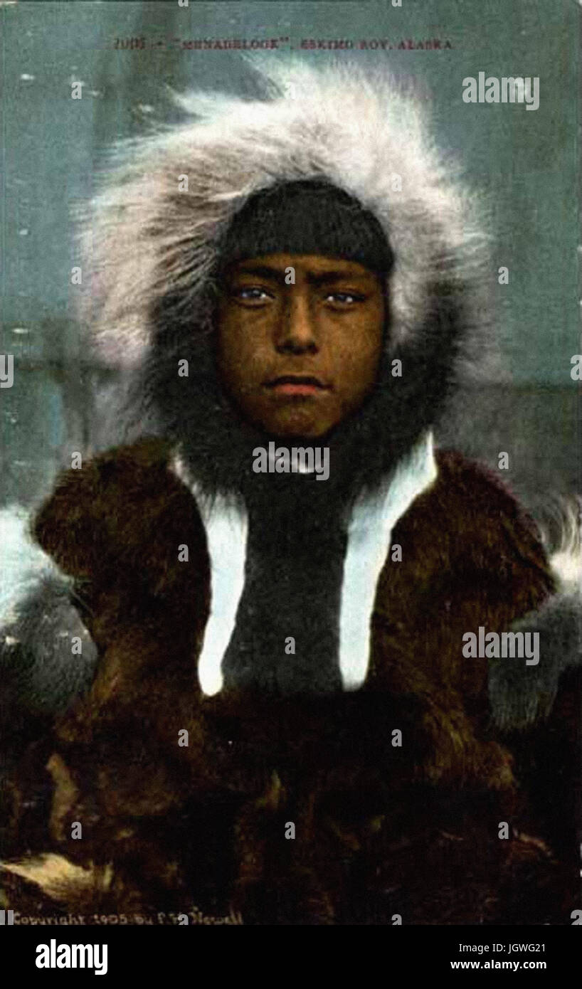 Eskimo boy named Menadblook, Alaska Stock Photo - Alamy