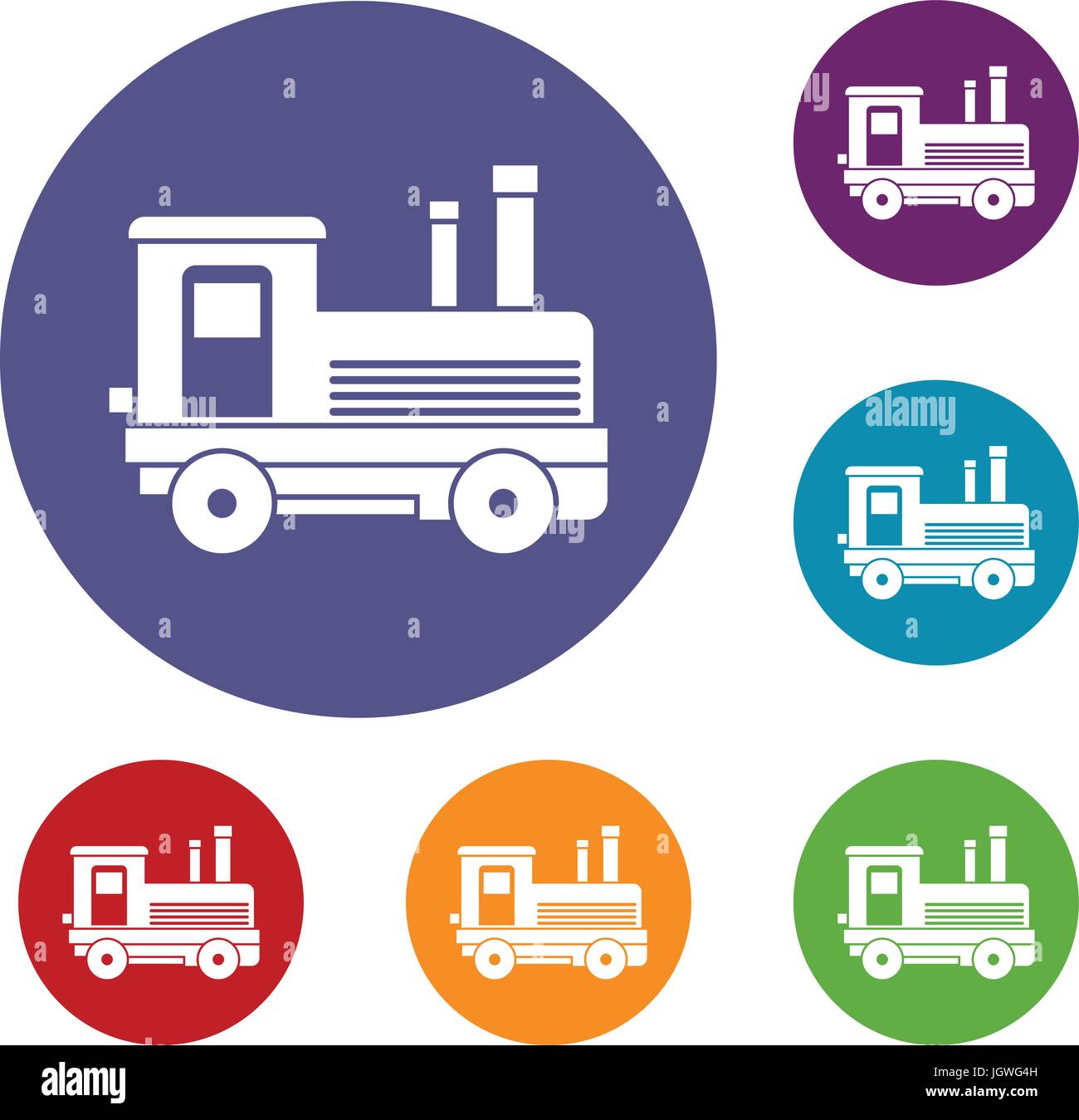 Locomotive icons set Stock Vector Image & Art - Alamy
