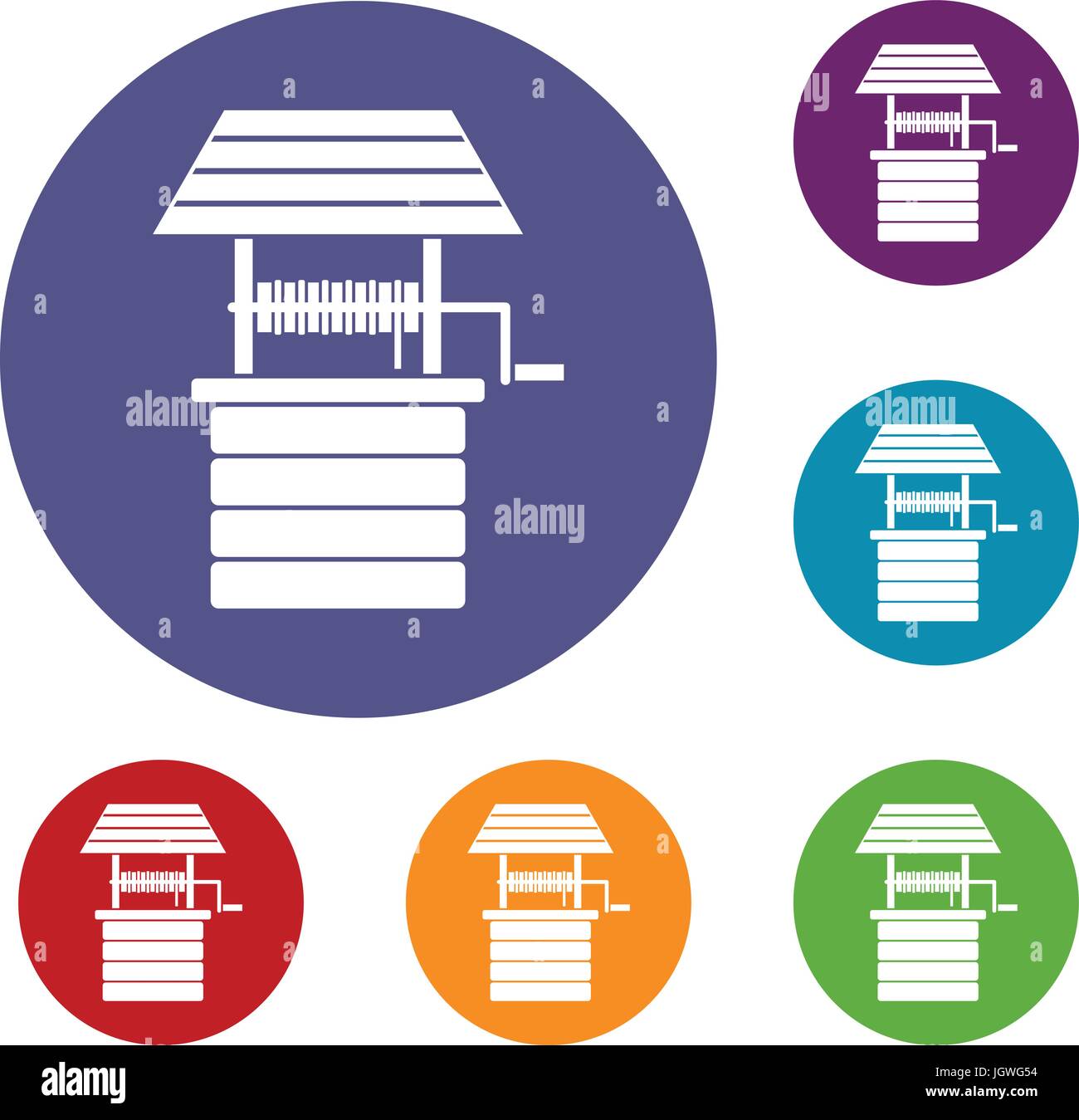 Water well icons set Stock Vector Image & Art - Alamy