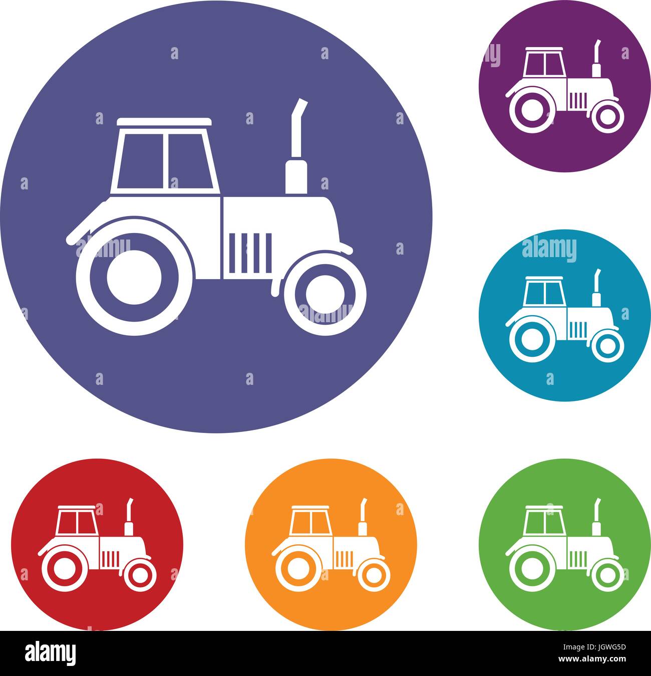 Tractor icons set Stock Vector Image & Art - Alamy