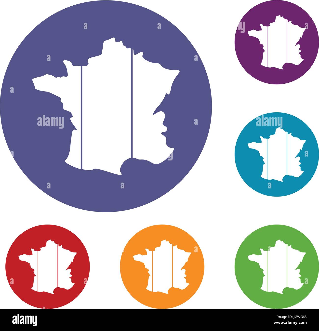 France icons set Stock Vector Image & Art - Alamy