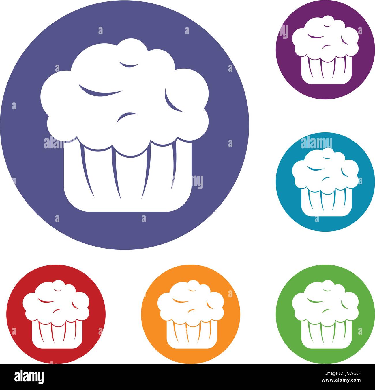 Cupcake icons set Stock Vector Image & Art - Alamy
