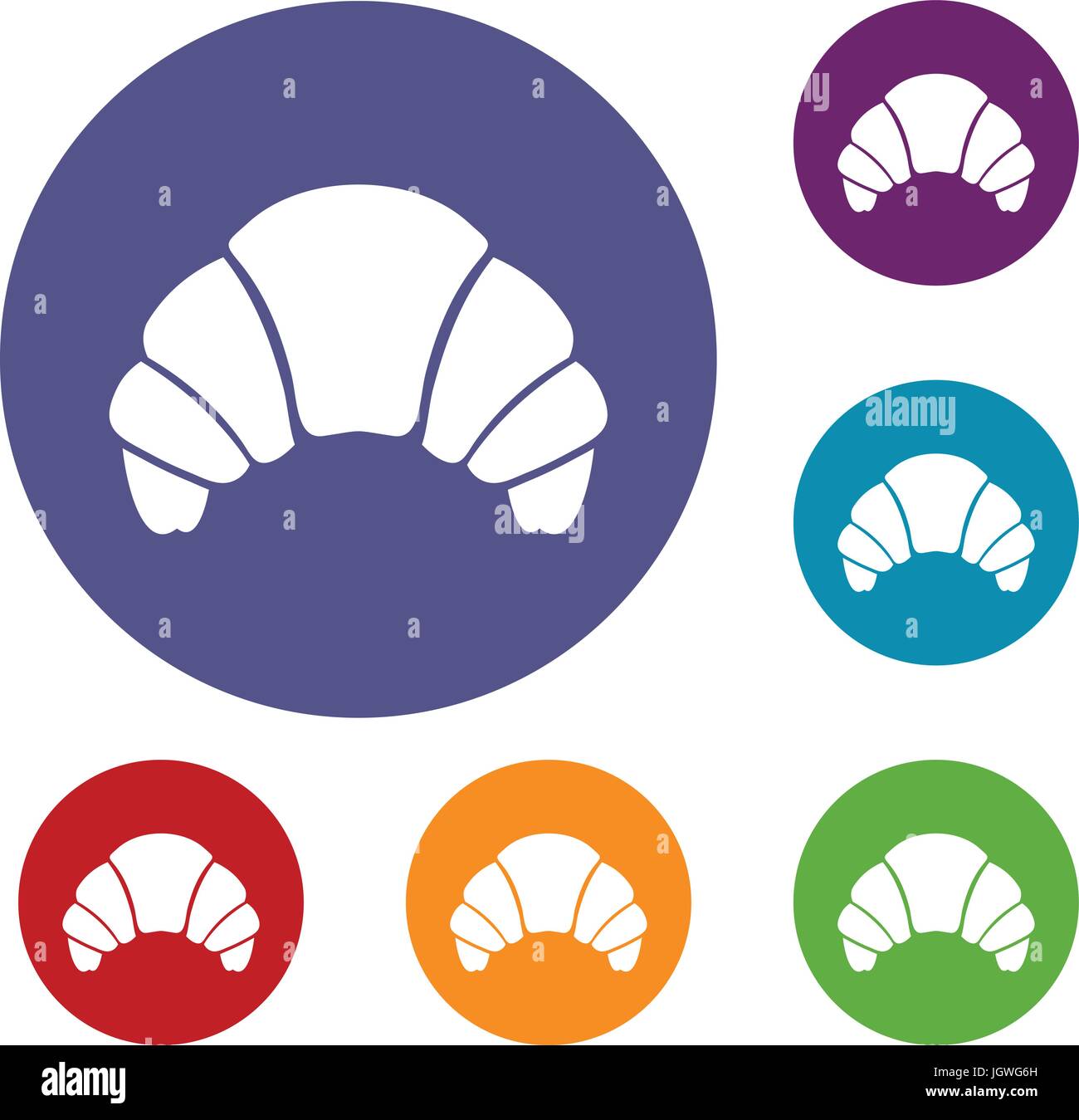 Croissant icons set Stock Vector Image & Art - Alamy
