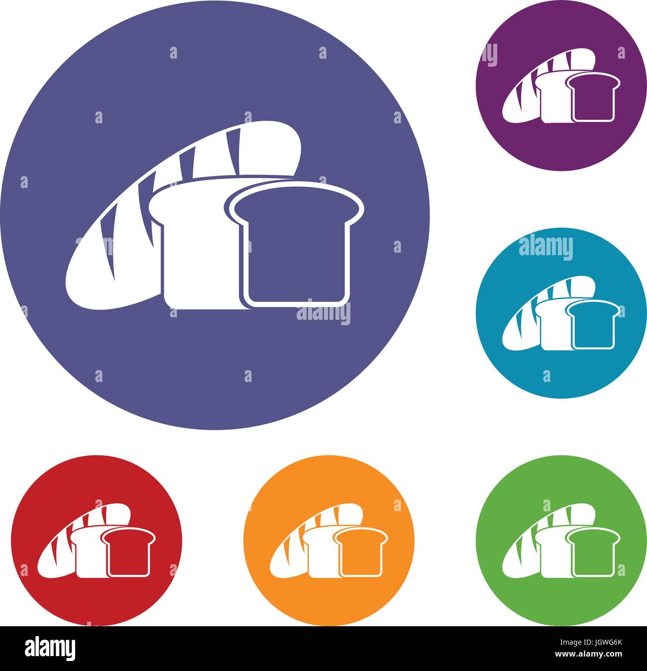 Bread icons set Stock Vector Image & Art - Alamy