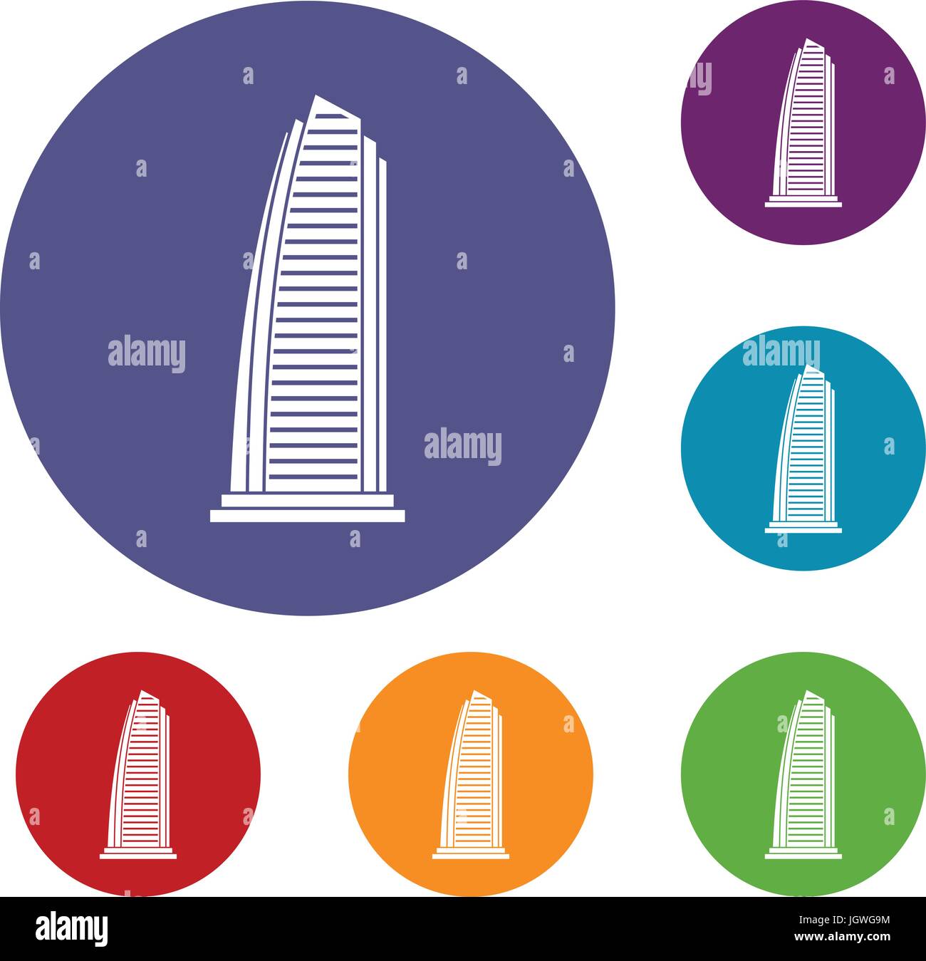 Skyscraper icons set Stock Vector Image & Art - Alamy
