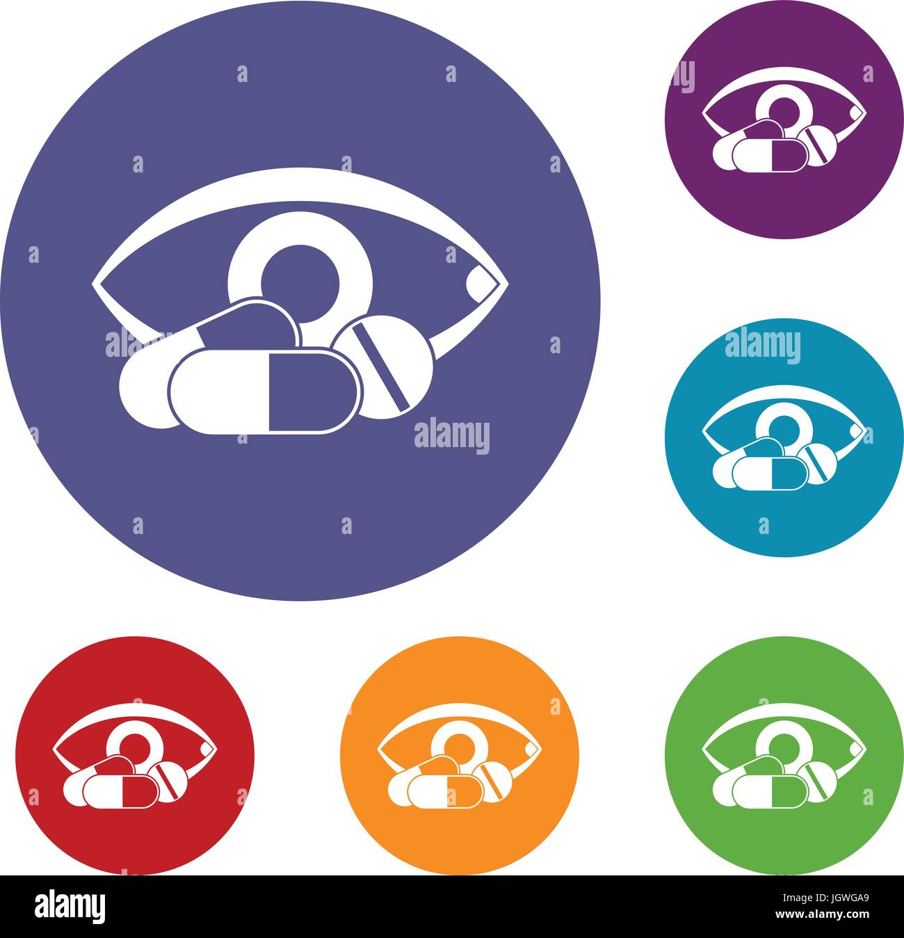 Treatment of the eye icons set Stock Vector Image & Art - Alamy
