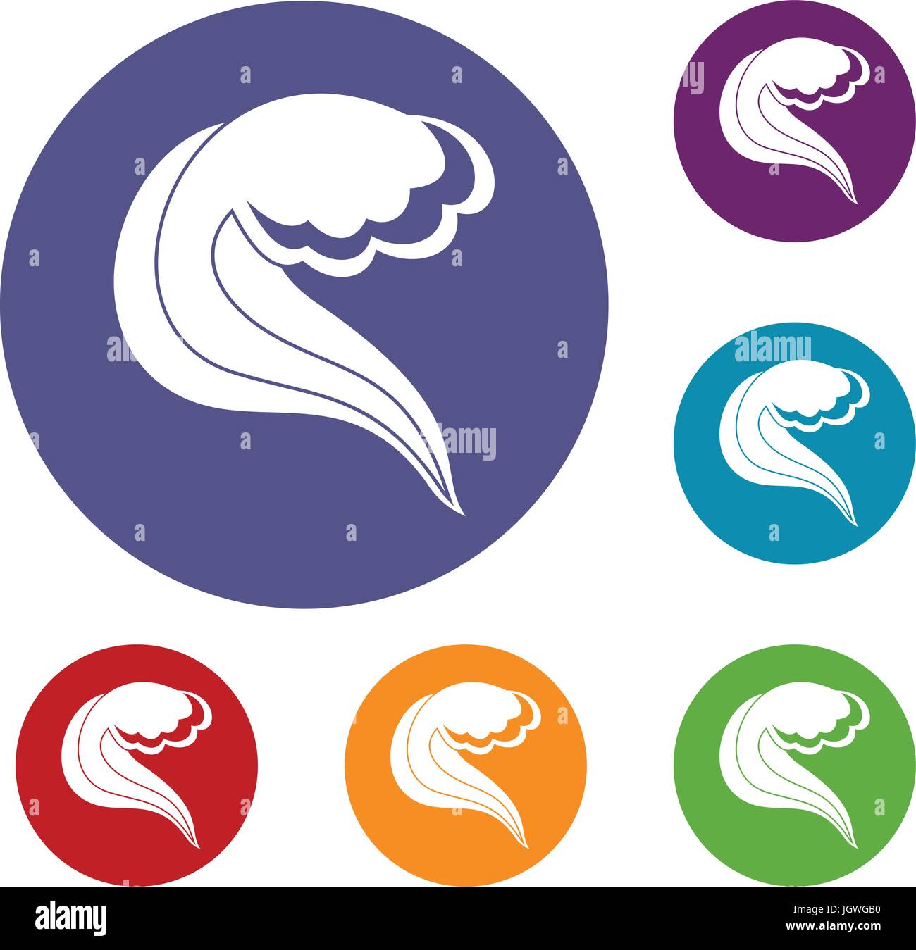 Ocean or sea wave icons set Stock Vector Image & Art - Alamy