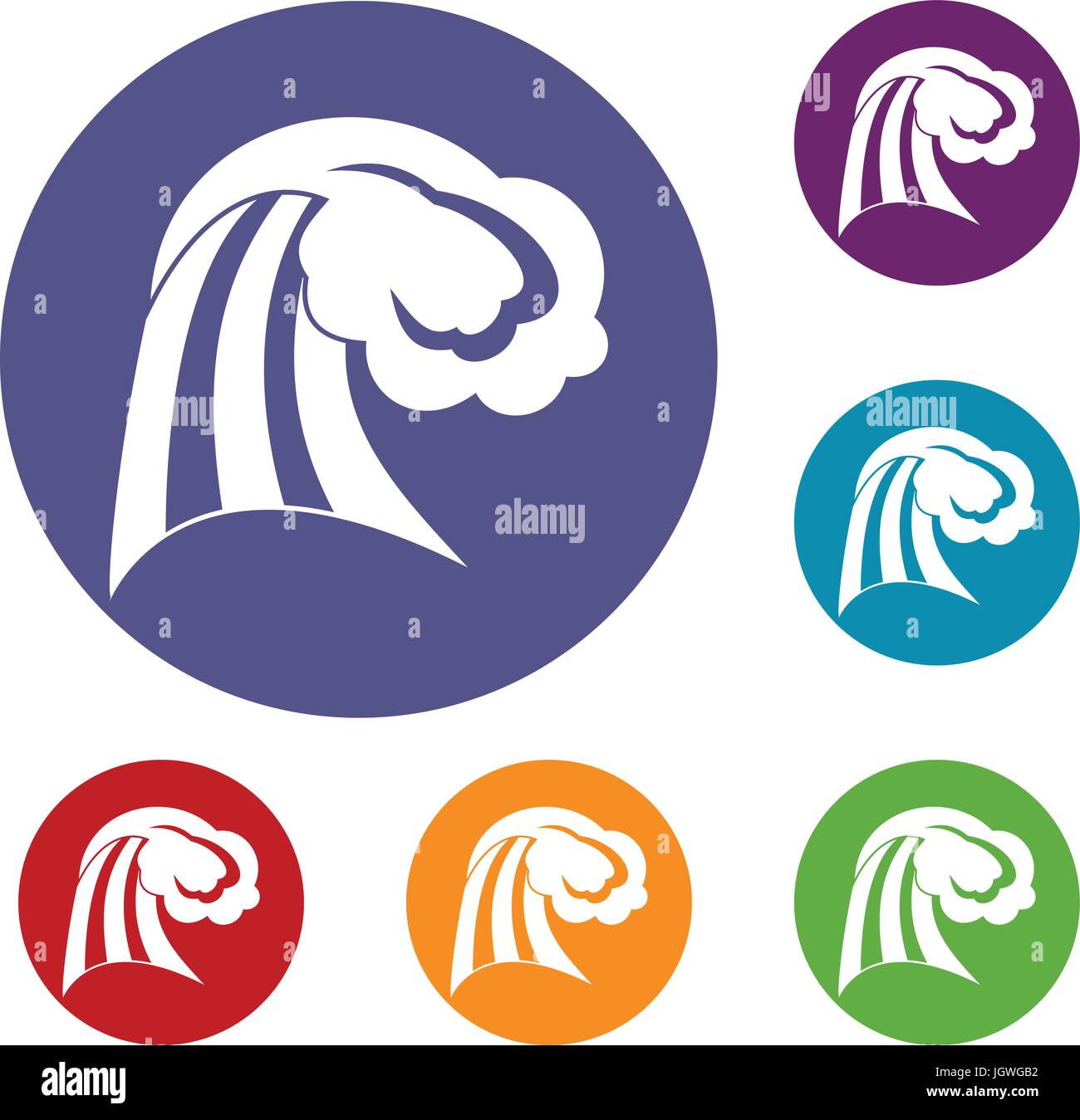 Big wave icons set Stock Vector Image & Art - Alamy