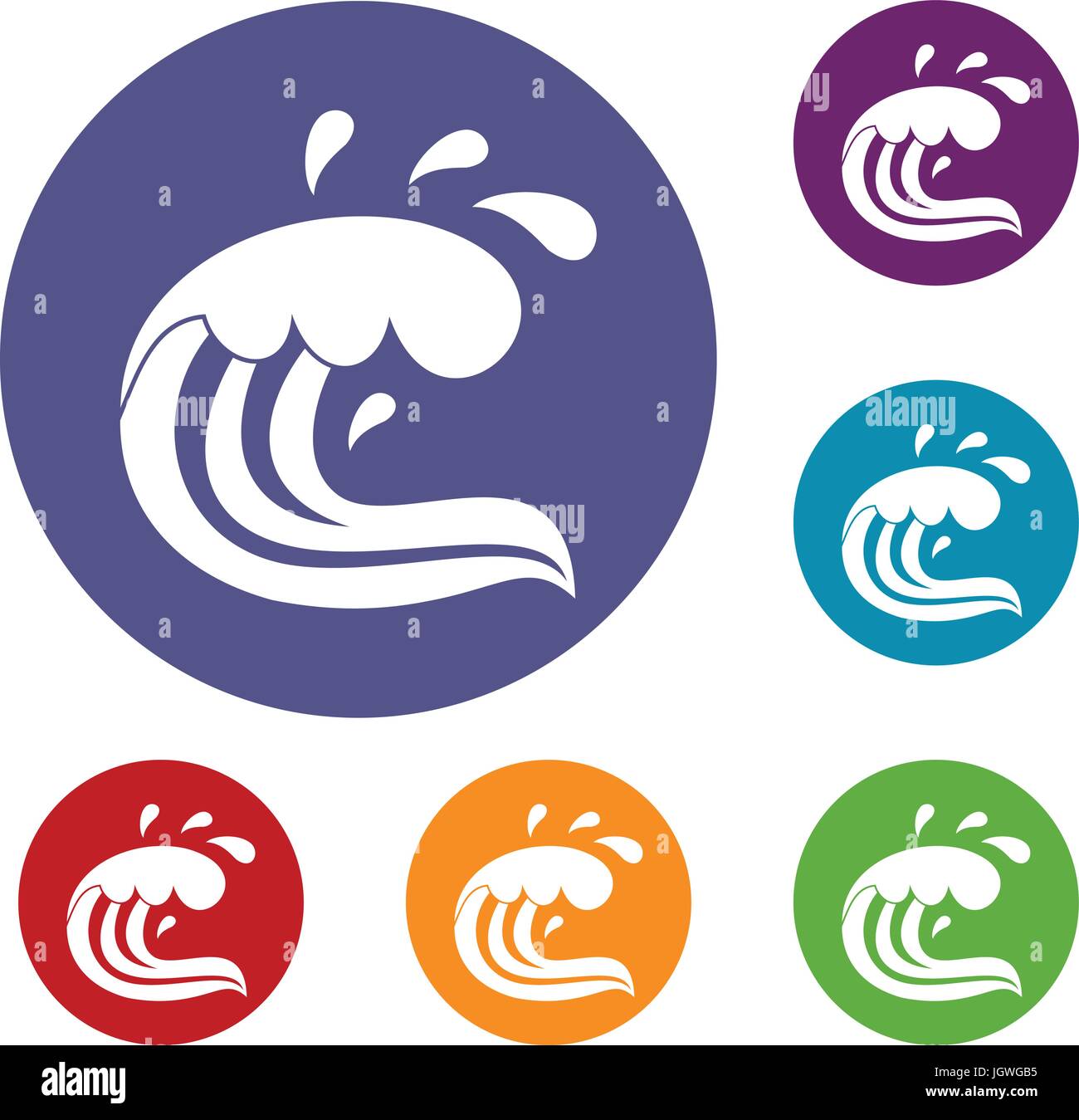 Water wave splash icons set Stock Vector Image & Art - Alamy