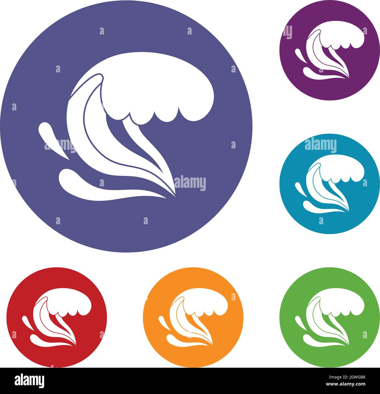 Surf wave icons set Stock Vector Image & Art - Alamy