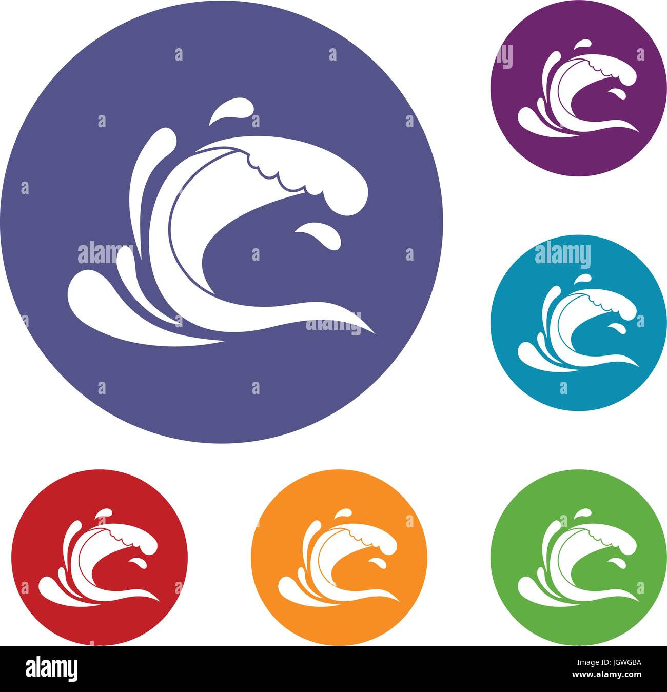 Water wave splash icons set Stock Vector Image & Art - Alamy