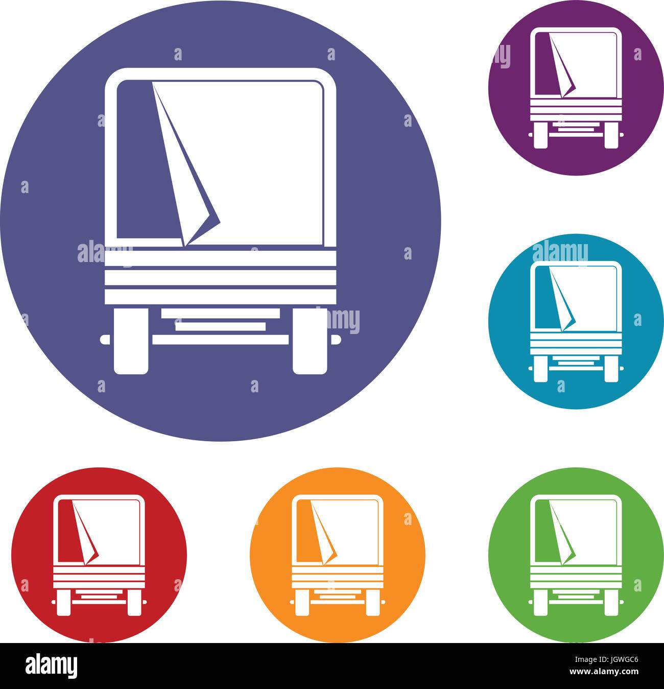Truck icons set Stock Vector Image & Art - Alamy