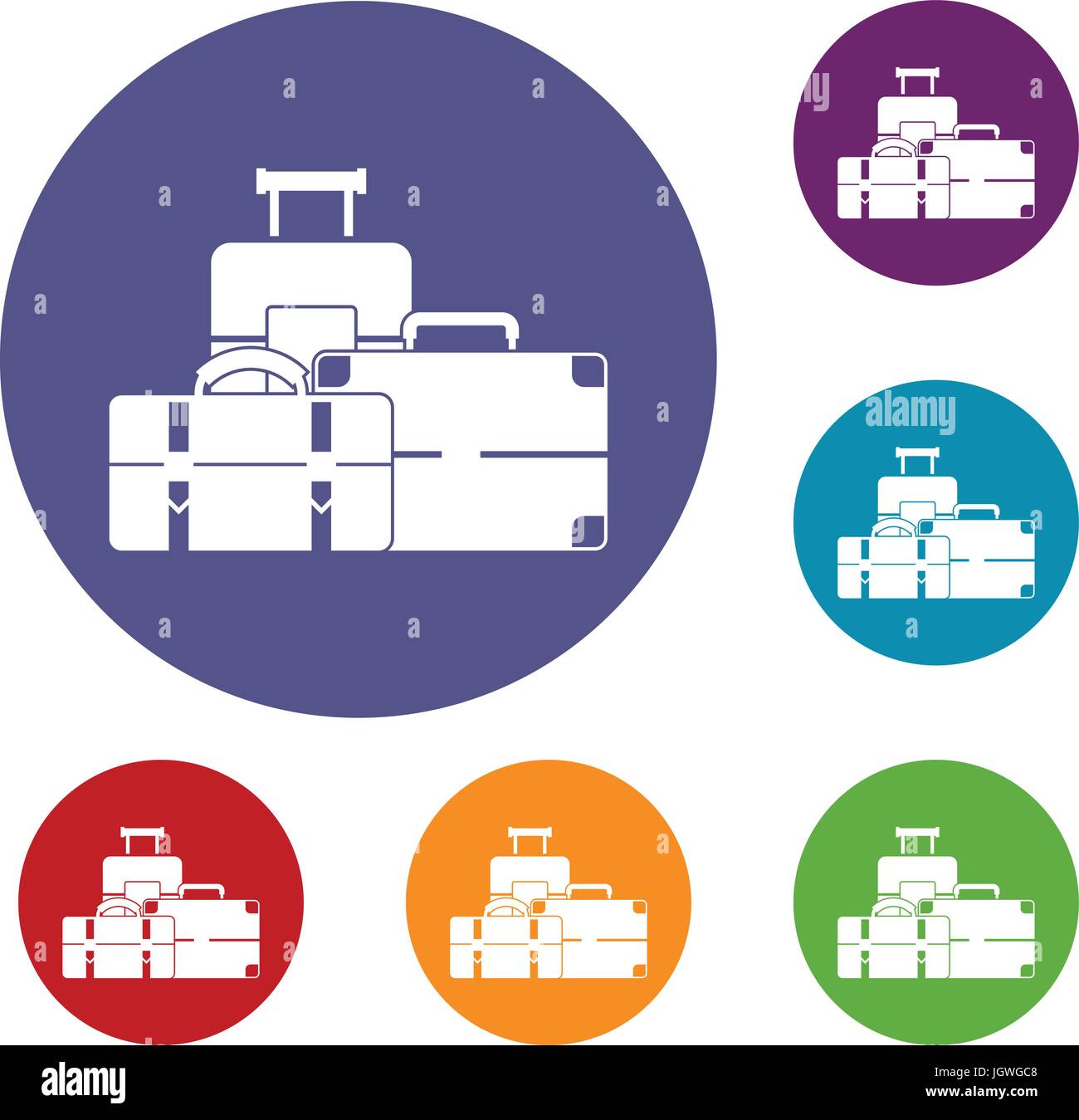 Baggage icons set Stock Vector Image & Art - Alamy