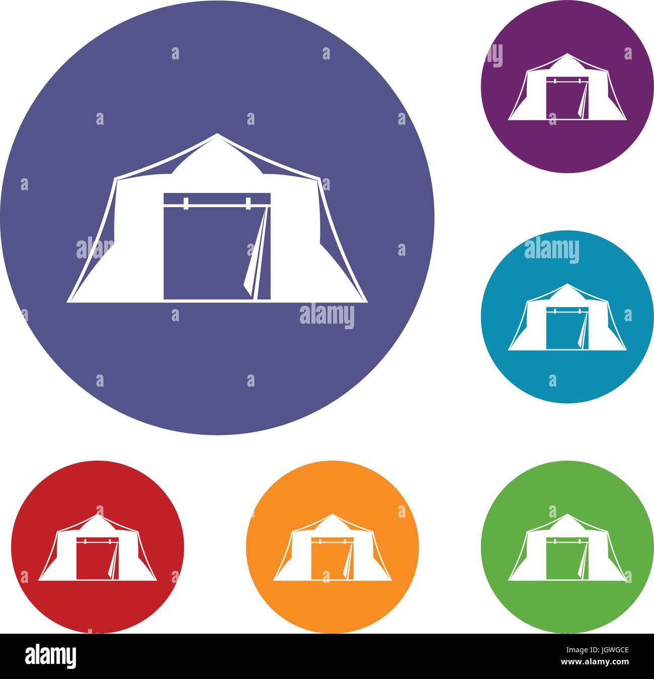 Tent icons set Stock Vector Image & Art - Alamy