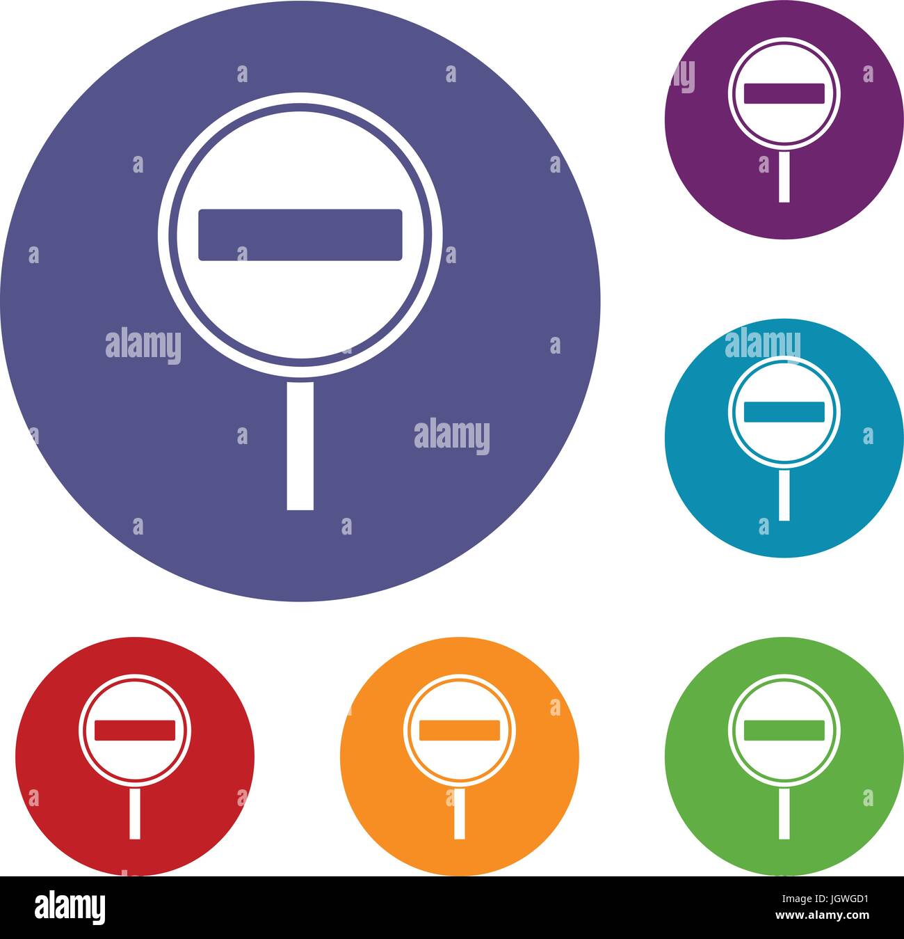 No entry sign icons set Stock Vector Image & Art - Alamy