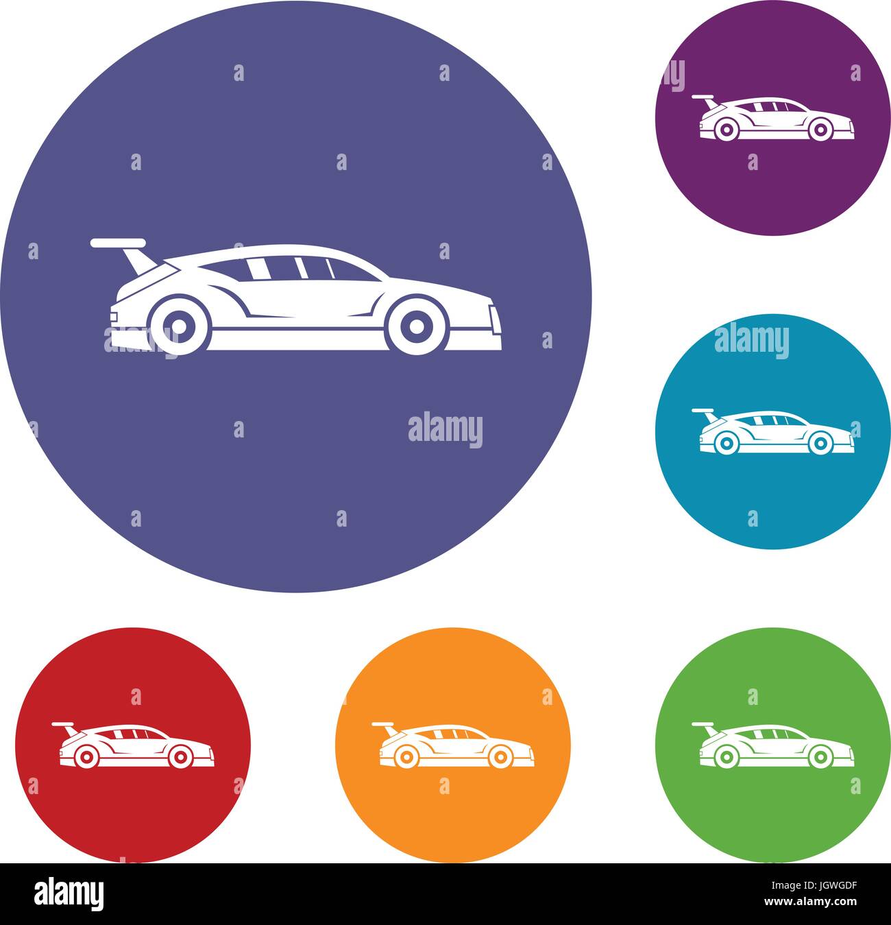 Rally racing car icons set Stock Vector Image & Art - Alamy