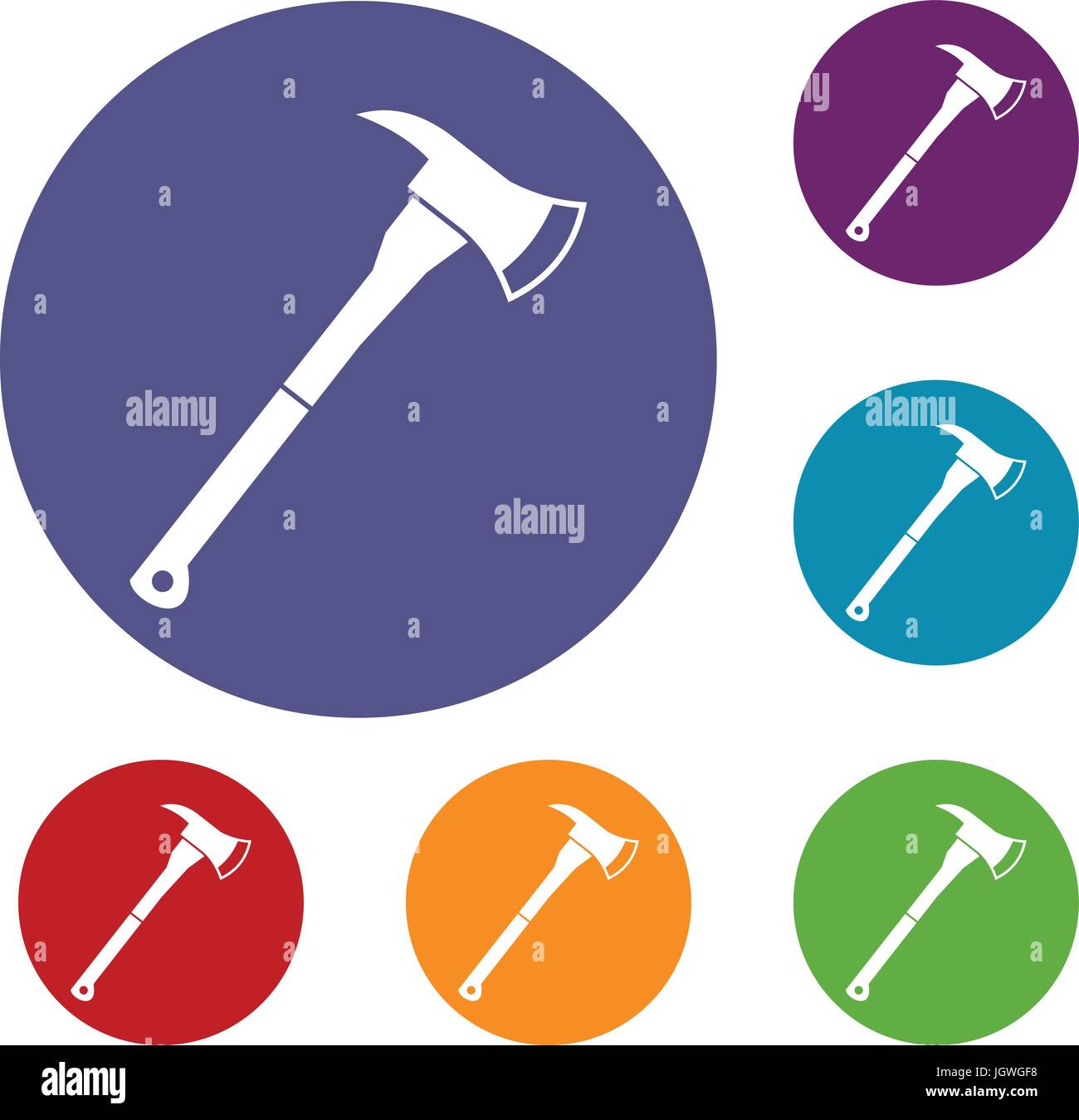 Firefighter axe icons set Stock Vector Image & Art - Alamy