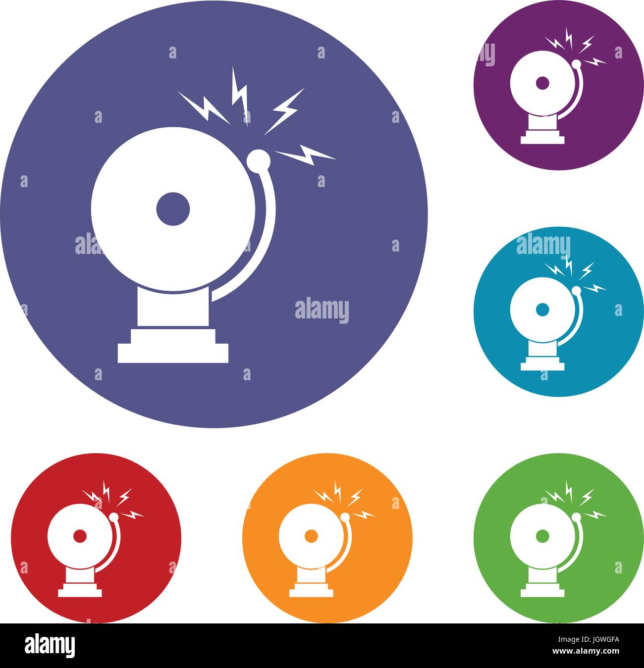 Fire alarm icons set Stock Vector Image & Art - Alamy