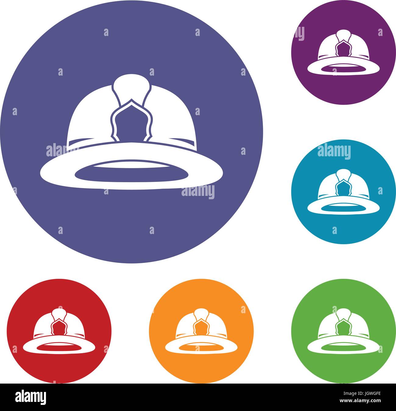 Fireman helmet icons set Stock Vector Image & Art - Alamy
