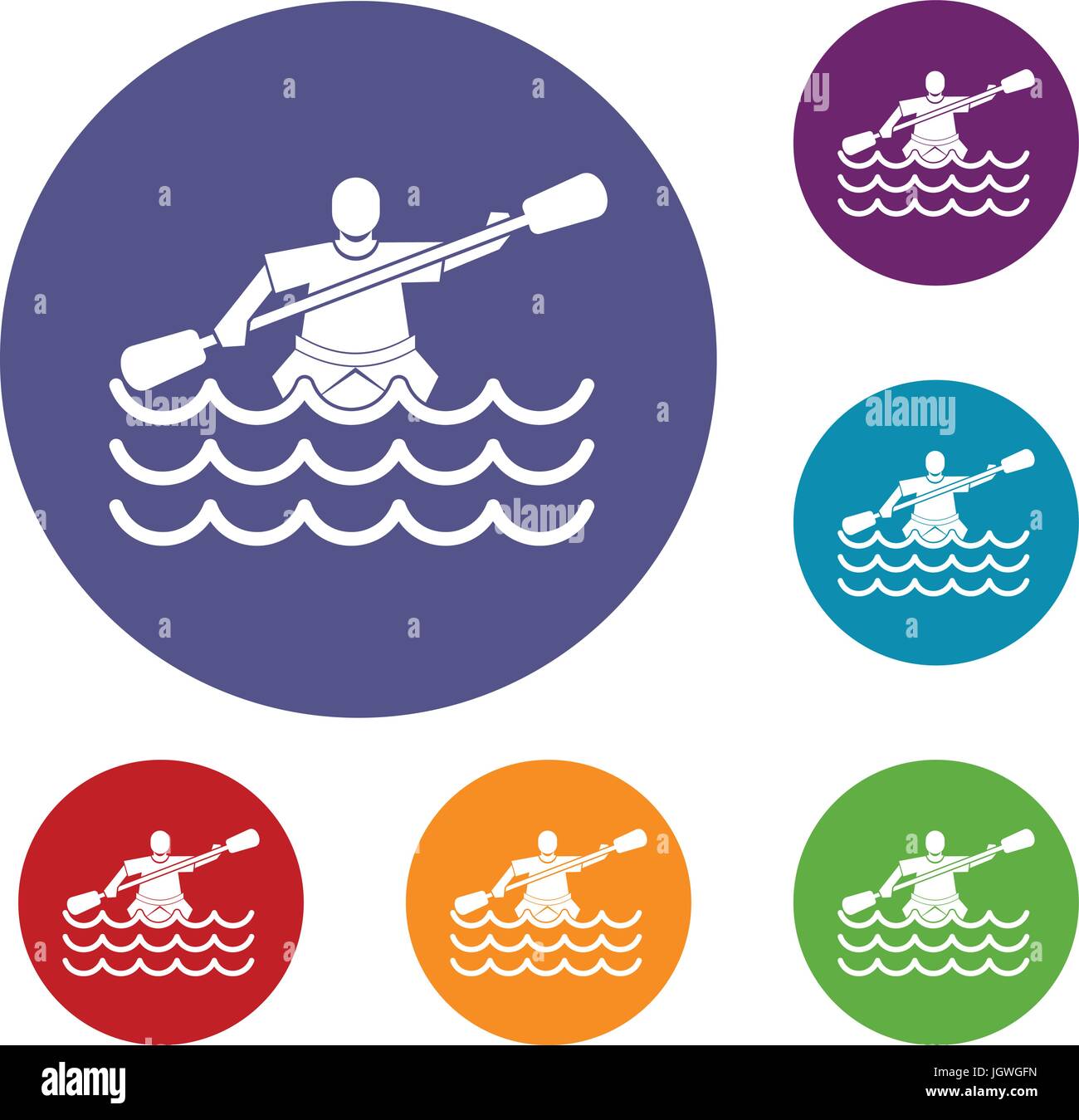 Red and green canoe Stock Vector Images - Alamy