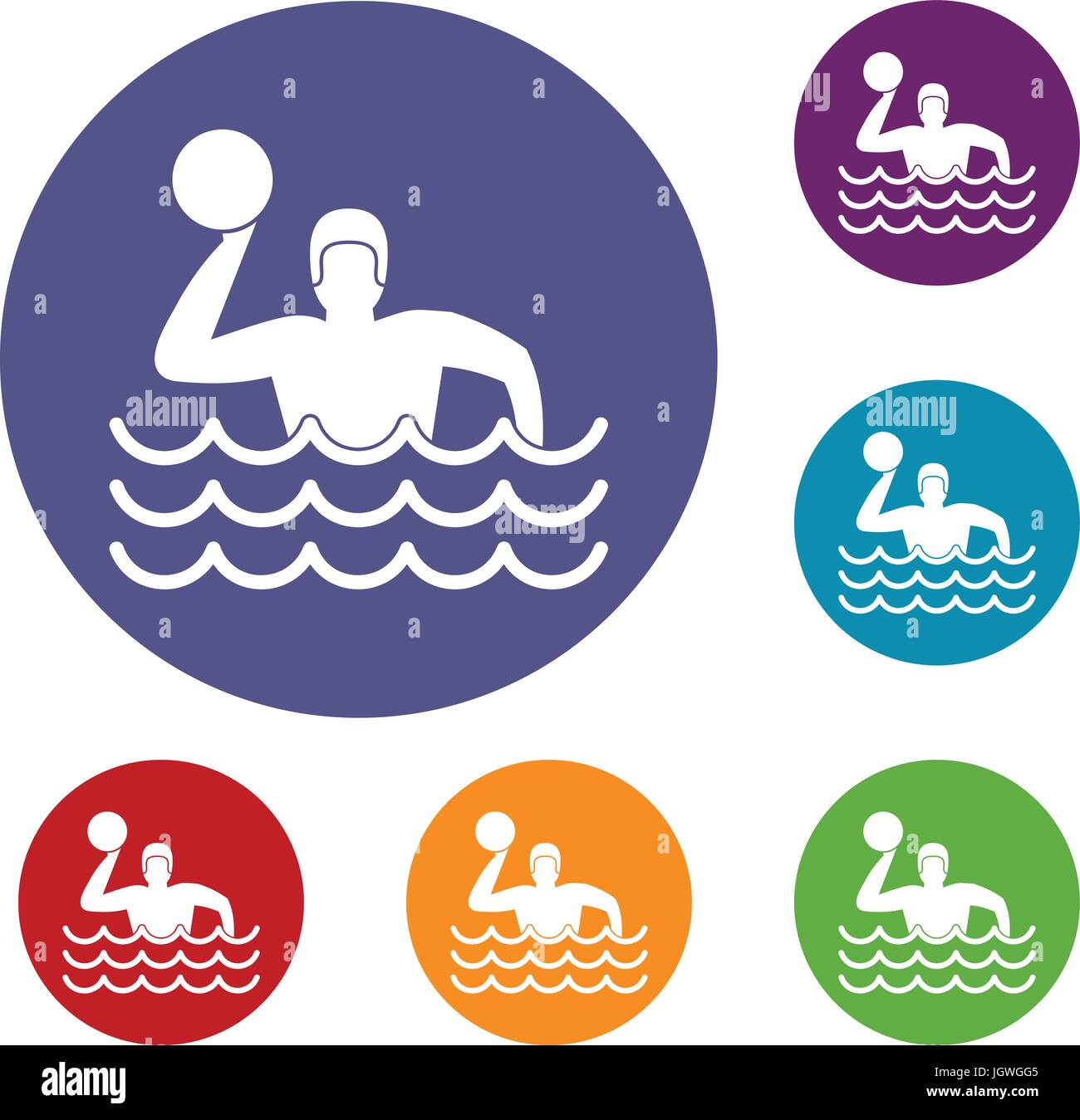 Waterpolo player Stock Vector Images - Alamy