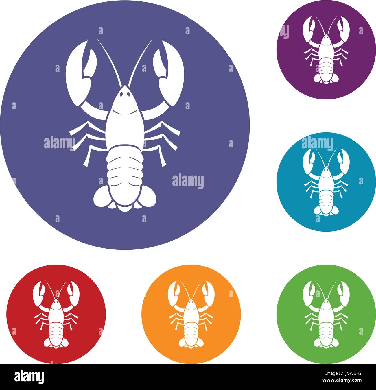 Crawfish icons set Stock Vector Image & Art - Alamy