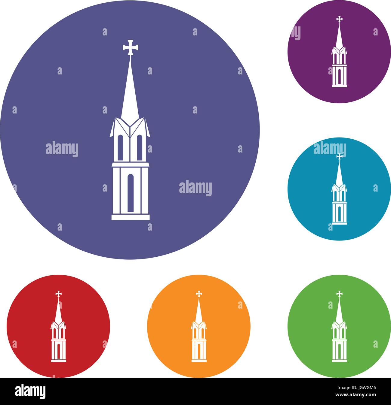 Church icons set Stock Vector Image & Art - Alamy